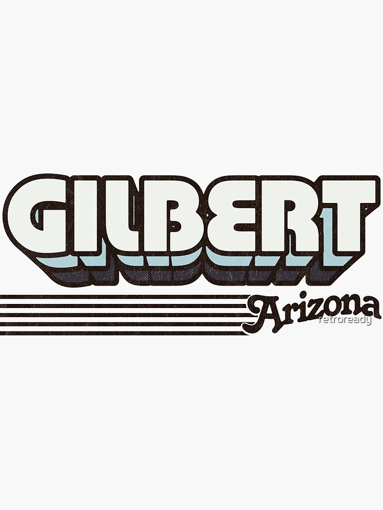 "Gilbert, Arizona | Retro Stripes" Sticker for Sale by retroready ...