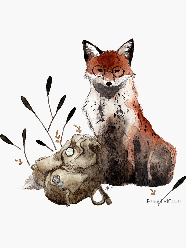 "Fox Pack" Sticker for Sale by RumpledCrow | Redbubble