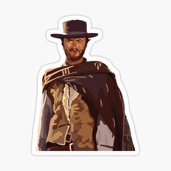 "Man with No Name " Sticker for Sale by vgggeirjpe25 | Redbubble