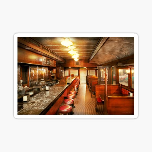 "Cafe - Classic Nosh" Sticker for Sale by Michael Savad | Redbubble