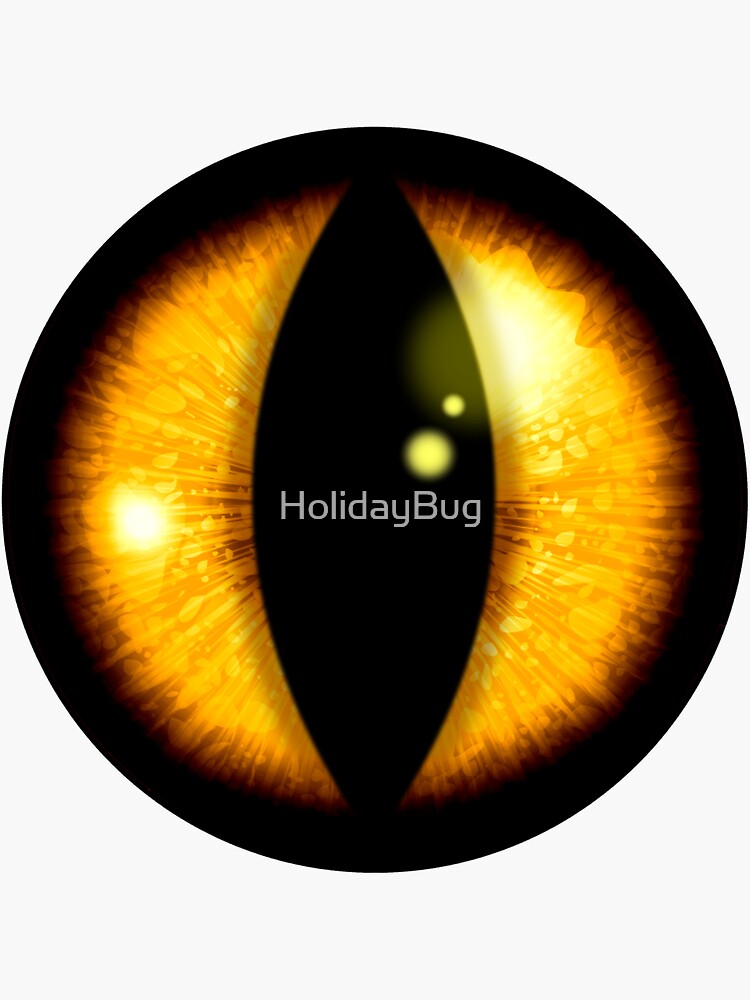 "Golden Dragon Eye" Sticker for Sale by HolidayBug | Redbubble