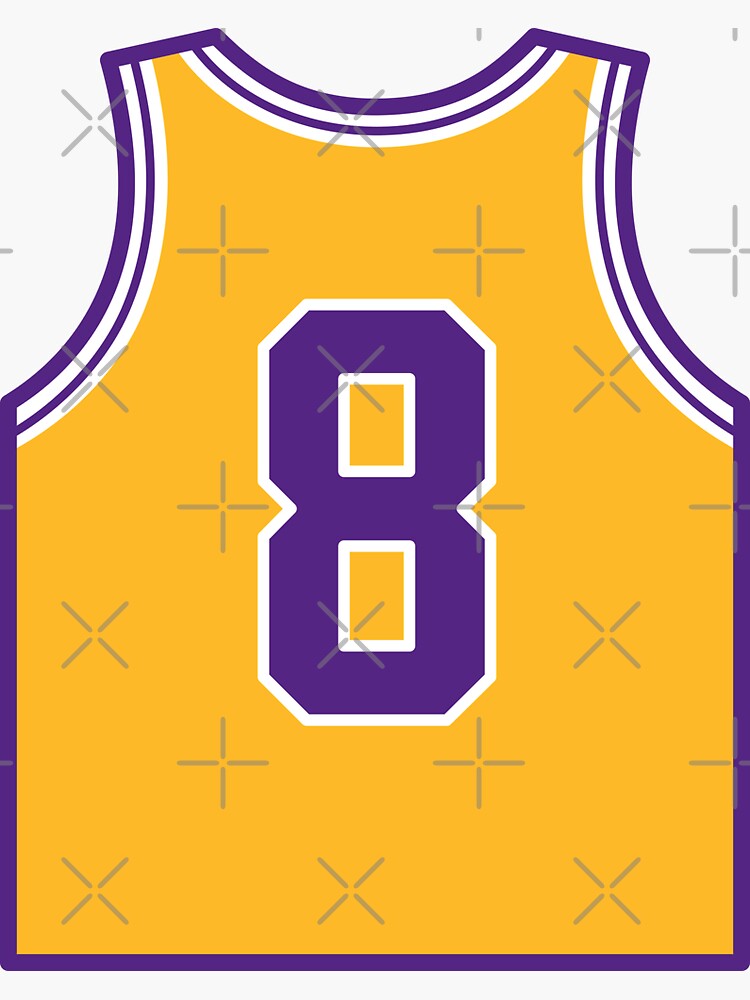 "#8 basketball jersey" Sticker for Sale by Tarroi | Redbubble