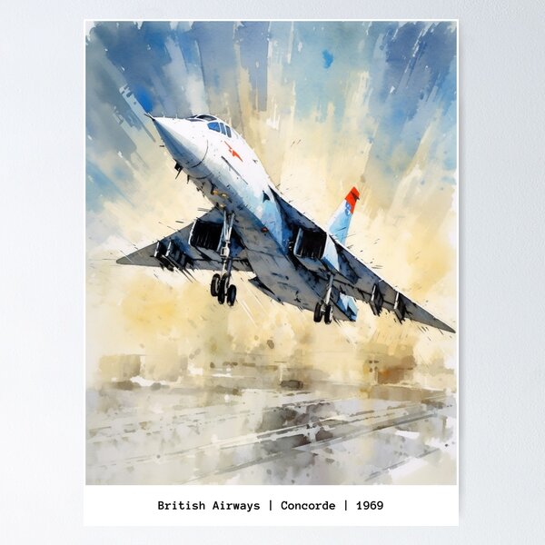 "British Airways | Concorde | 1969 | Supersonic Plane | Concorde Art ...
