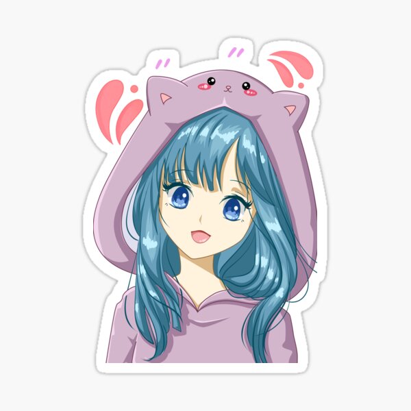 "anime girl" Sticker by stickersrafisa | Redbubble