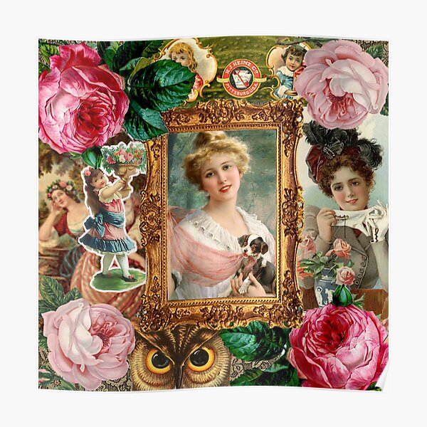 "viktorianische Collage von Frau" Poster von snowwhitegirl | Redbubble