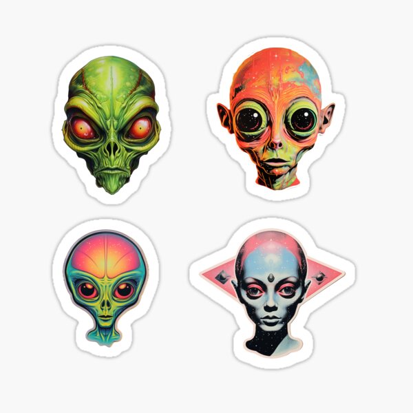 "Artistic Alien Pack" Sticker for Sale by ryansplan | Redbubble
