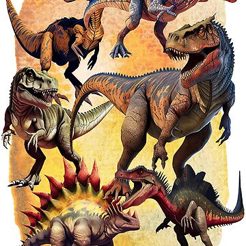 "Dinosaur collage" Art Board Print for Sale by Lorraine Glanz | Redbubble