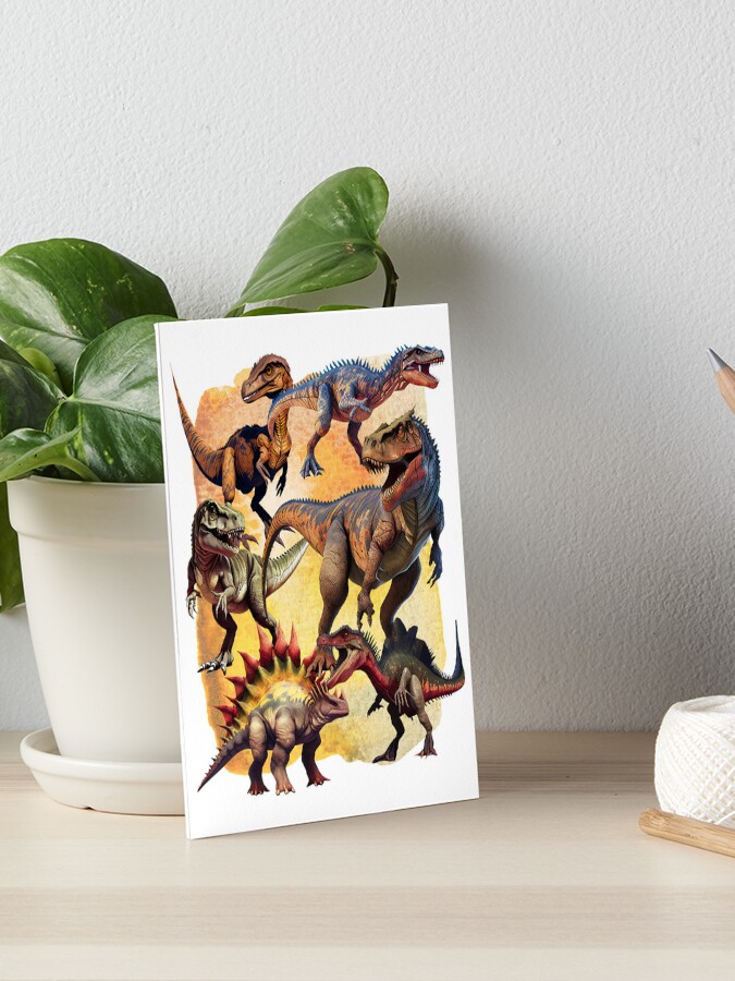 "Dinosaur collage" Art Board Print for Sale by Lorraine Glanz | Redbubble