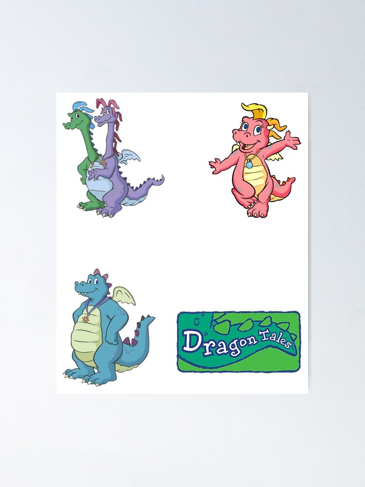 "Dragon Tales Logo, Zak, Wheezie, Ord, Cassie, Combo Pack" Poster for Sale by abdoljalil12 ...