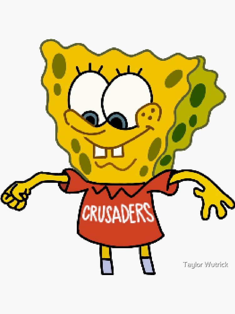 "Belmont Abbey Crusaders Spongebob" Sticker for Sale by taylorawutrick ...