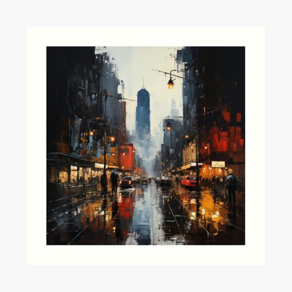 "Urban Nightscape" Art Print for Sale by XFusionDesigns | Redbubble