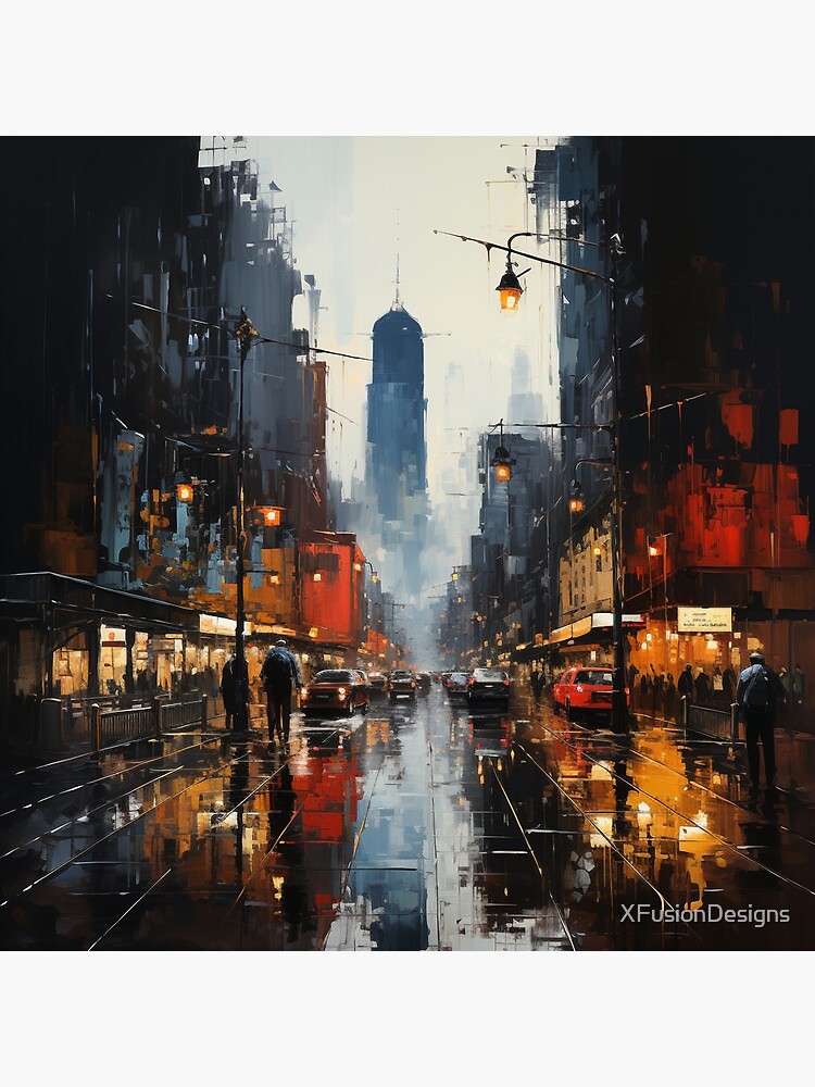 "Urban Nightscape" Art Print for Sale by XFusionDesigns | Redbubble
