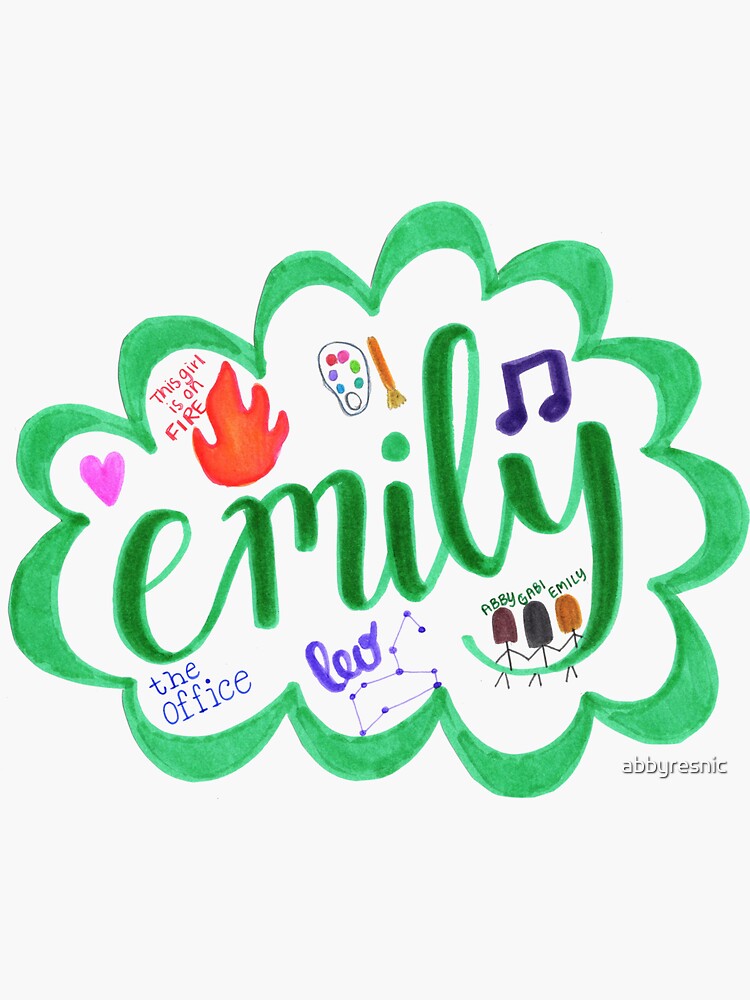 "Emily" Sticker by abbyresnic | Redbubble