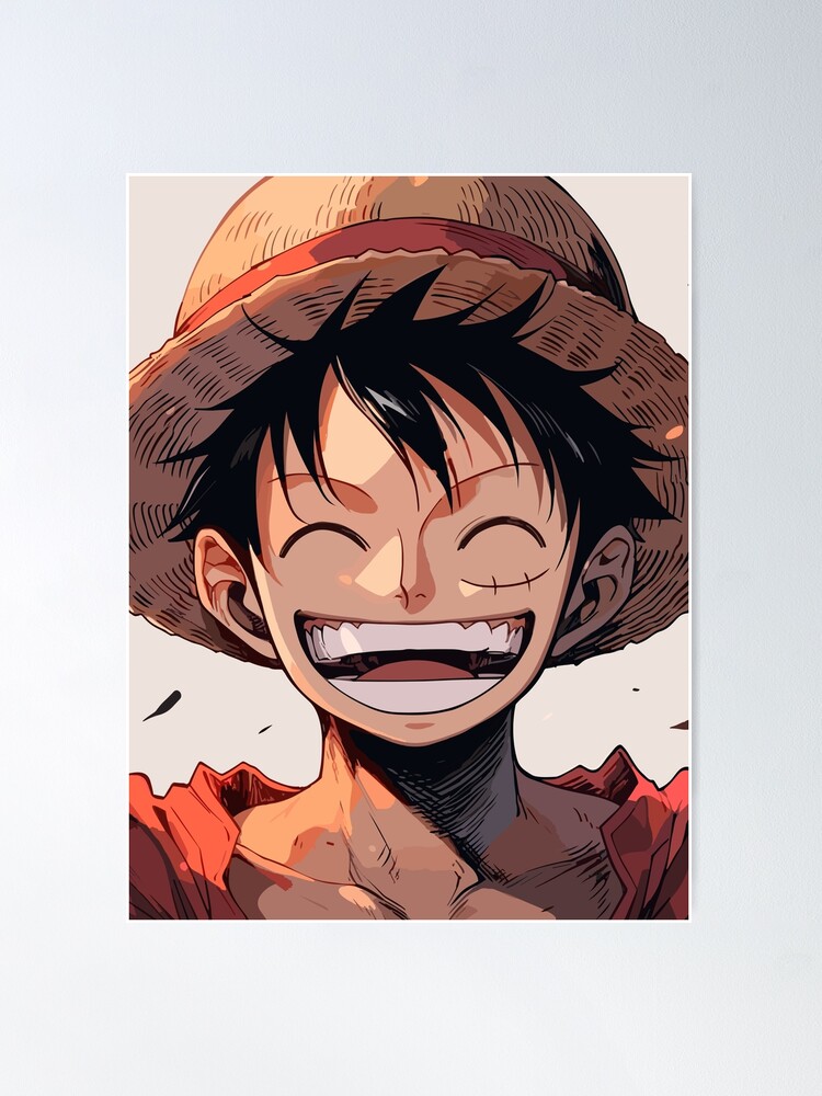 "Luffy Smiling One Piece" Poster for Sale by ShinraiDesignz | Redbubble