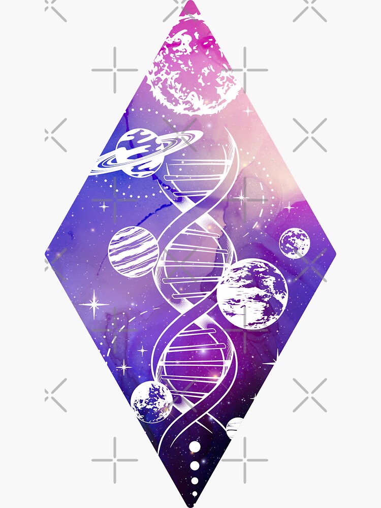 "Cosmic Aesthetic Universe with Planets and Double Helix in Starry Ink ...