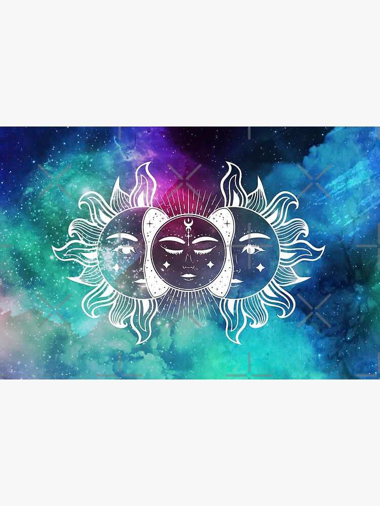 "Cosmic Sun in Blue Watercolor Space Aesthetic" Poster for Sale by ...