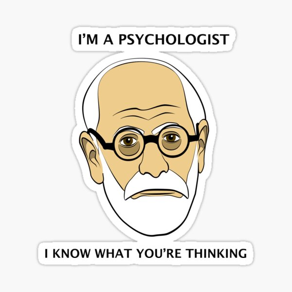 "Psychological Thinking!" Sticker for Sale by BWBConcepts | Redbubble