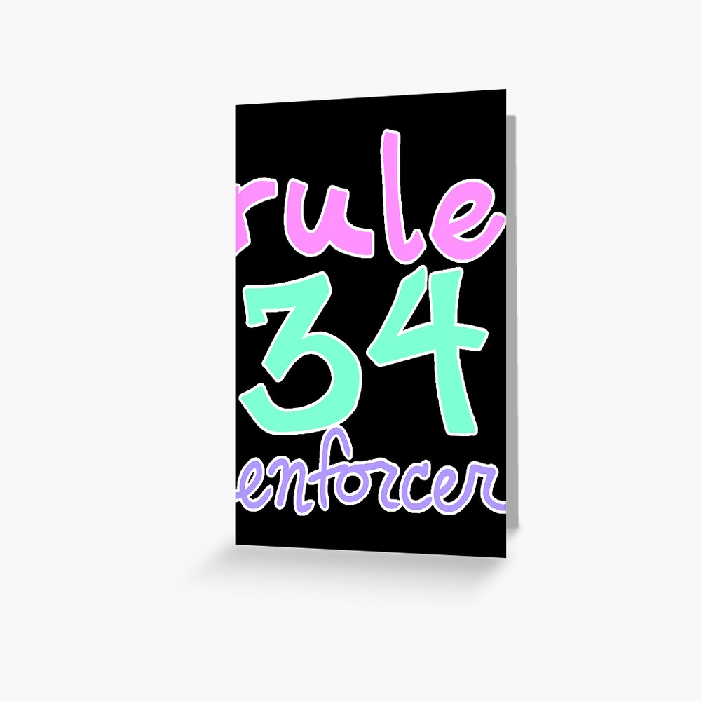 "Rule 34 Enforcer" Sticker for Sale by burrows-doretta | Redbubble