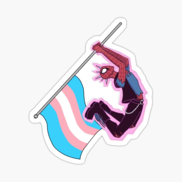 "trans pride spiderpunk" Sticker for Sale by macaronisour | Redbubble