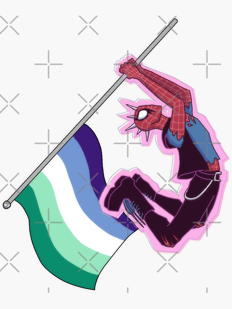 "gay / mlm pride spiderpunk" Sticker for Sale by macaronisour | Redbubble