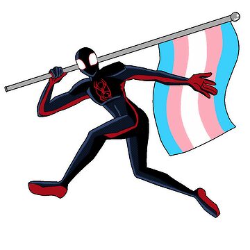 "trans pride miles morales" Sticker for Sale by macaronisour | Redbubble