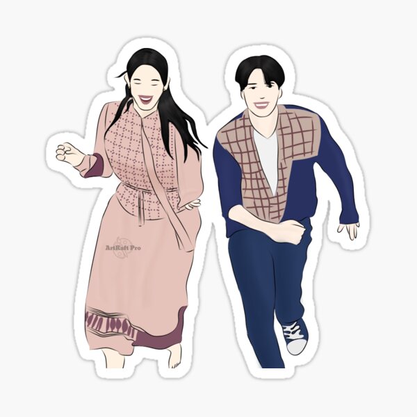 "Hometown Cha Cha Cha Korean Drama" Sticker for Sale by ArtRaftPro ...
