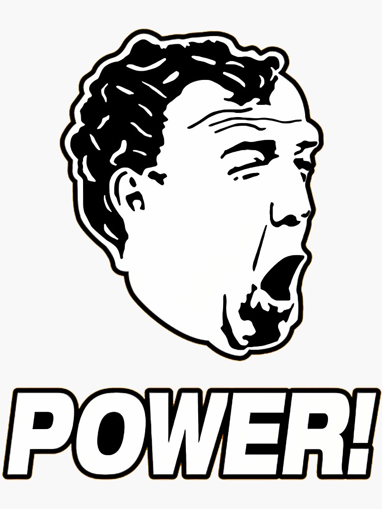 "Jeremy Clarkson POWERRR face " Sticker for Sale by exnyzcysml11 ...