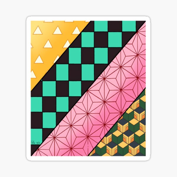 "Demon Slayer Cool Mixed Pattern Design Duvet Cover " Sticker for Sale ...