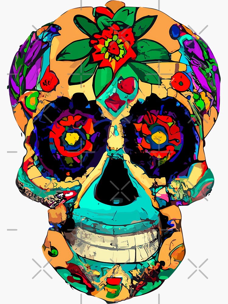 "Calavera de Talavera" Sticker for Sale by X-Peri-Merch | Redbubble