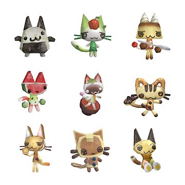 "silly 3d cat sticker set (food)" Sticker for Sale by oliolioxenfr33 ...