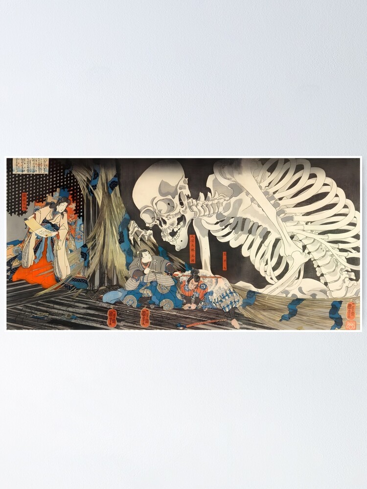 "Utagawa Kuniyoshi- Takiyasha the Witch and the Skeleton Spectre (1844 ...