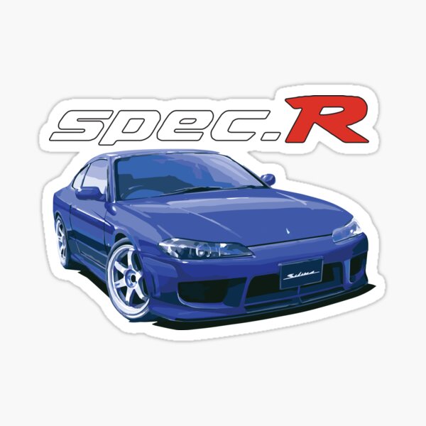 "nissan S15 SPEC.R AERO te37" Sticker for Sale by cowtownCOWBOY | Redbubble