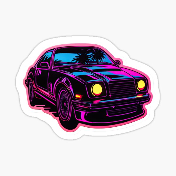 "Neon car" Sticker for Sale by abmkf | Redbubble