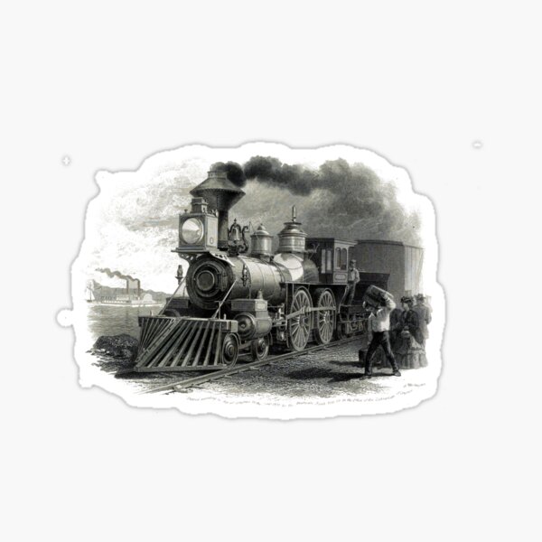 "Retro Steam Locomotive" Sticker for Sale by MysticOzzy | Redbubble