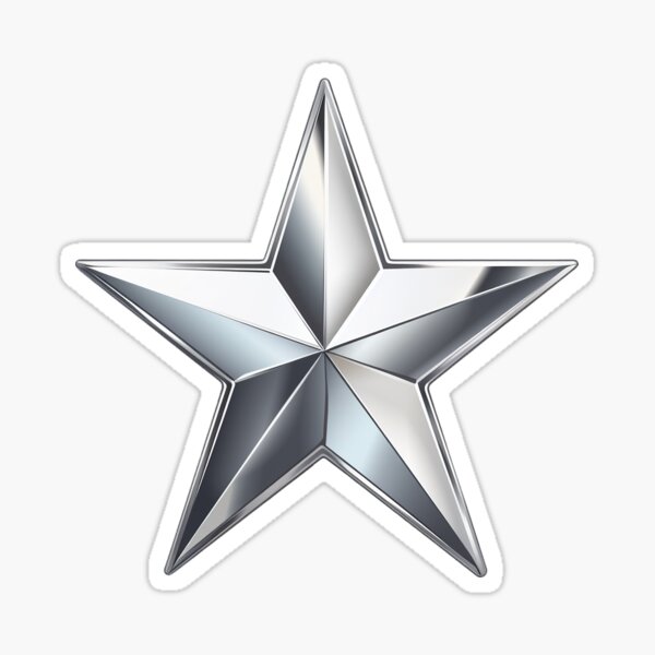 "Silver Star Vector Art" Sticker for Sale by Bashabill | Redbubble