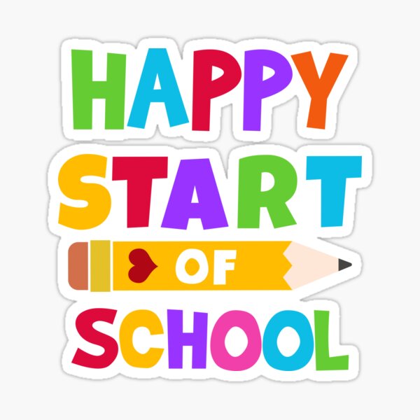"Happy start of school teacher student" Sticker by Jelisandie | Redbubble