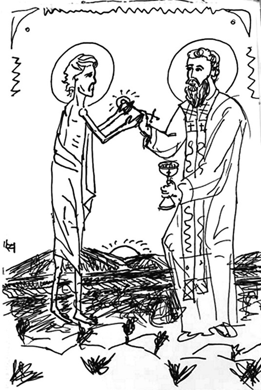 "Mary of Egypt and Zosimos" by firstbornimages | Redbubble