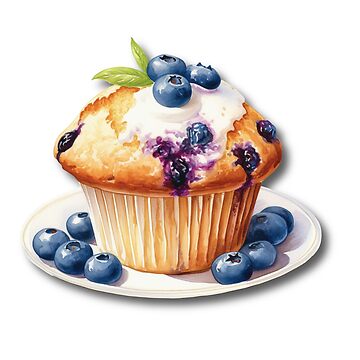 "Blueberry muffin " Sticker for Sale by GibSpsr | Redbubble
