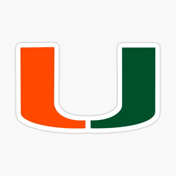 "University of Miami" Sticker for Sale by DesignsByGQ | Redbubble