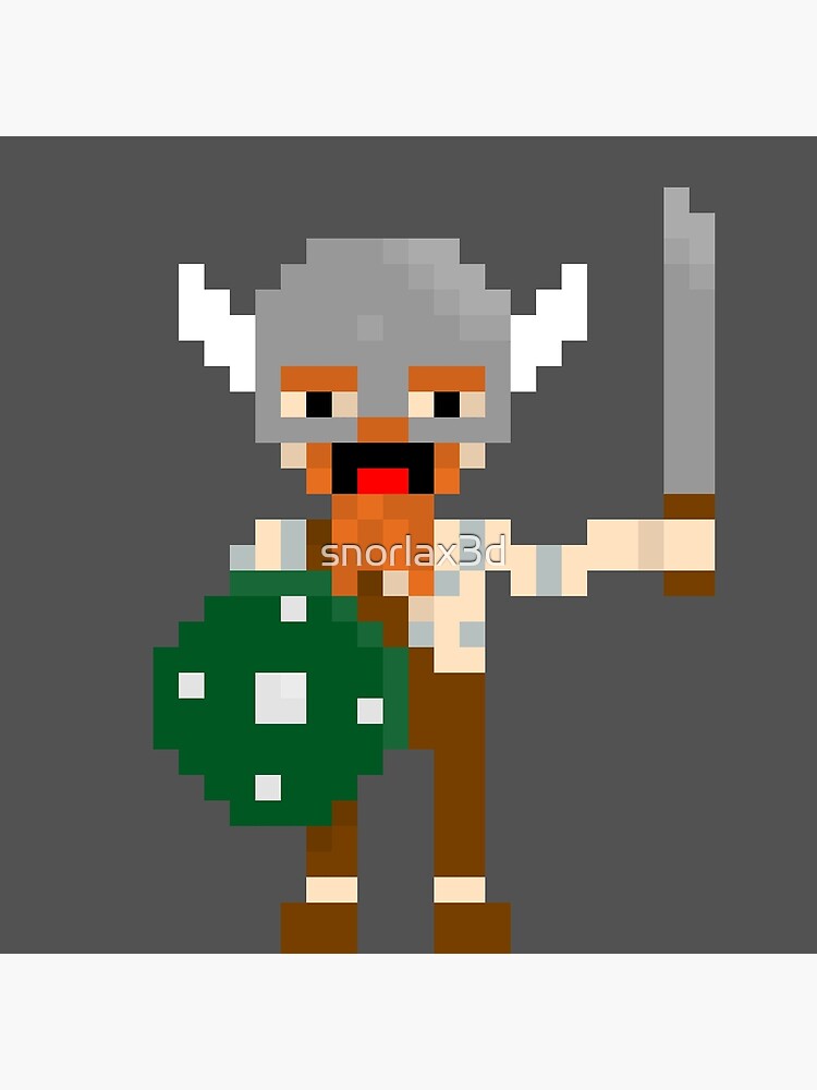 "8-bit guys, Viking" Poster for Sale by snorlax3d | Redbubble