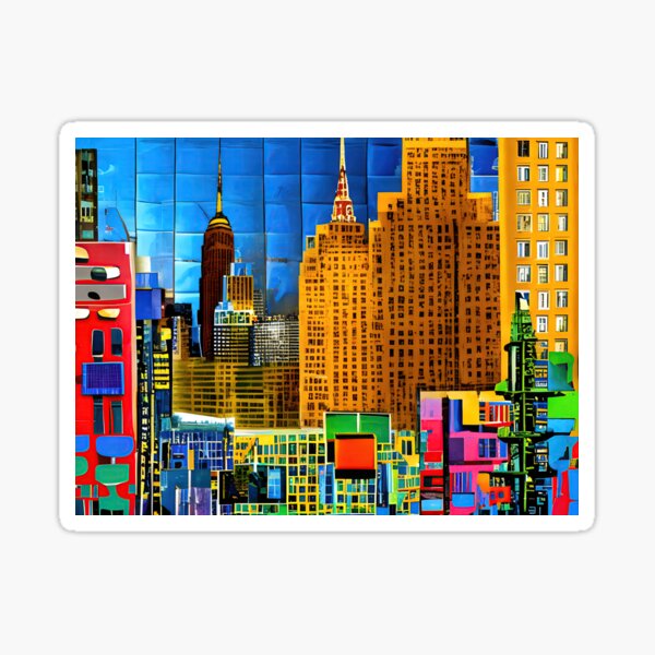 "Cityscape Collage Vol 1" Sticker for Sale by Artekinium | Redbubble