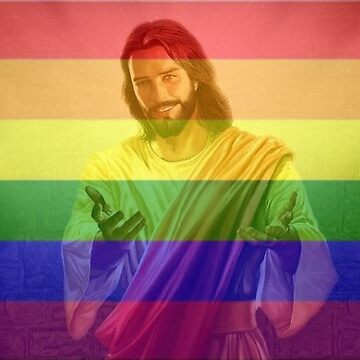 "Gay Jesus" Sticker for Sale by Dam-Sirius | Redbubble