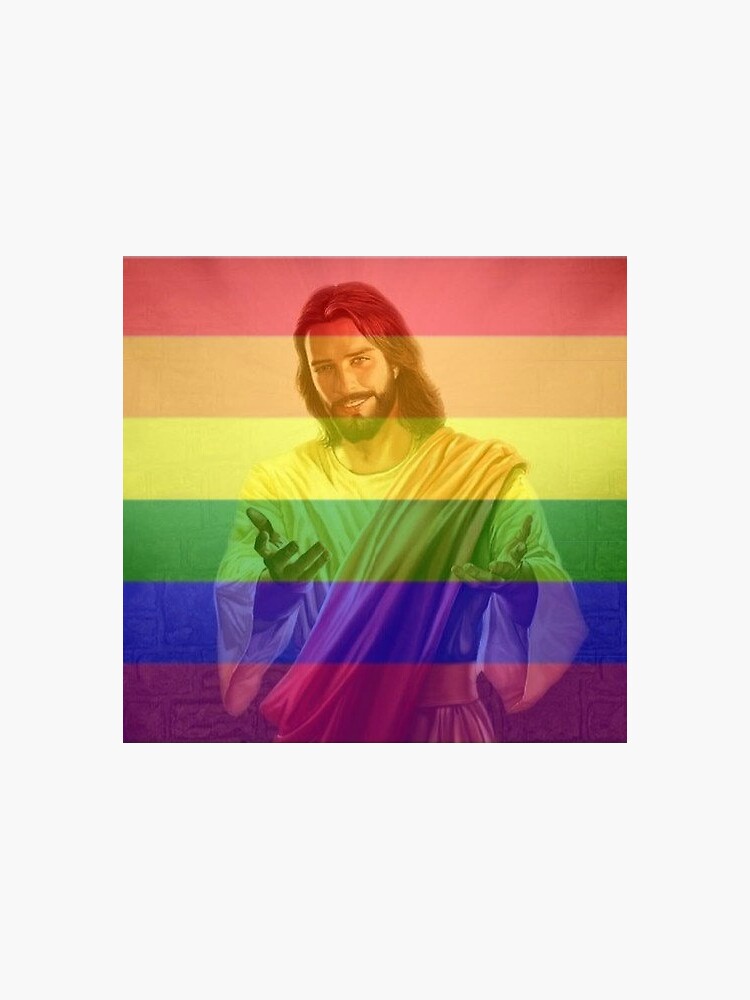 "Gay Jesus" Sticker for Sale by Dam-Sirius | Redbubble