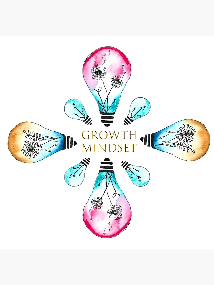 "Growth Mindset Watercolor" Poster for Sale by artonthefly | Redbubble