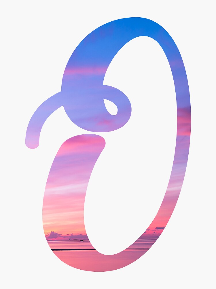 "Sunset Letter O" Sticker for Sale by gabbycaz | Redbubble