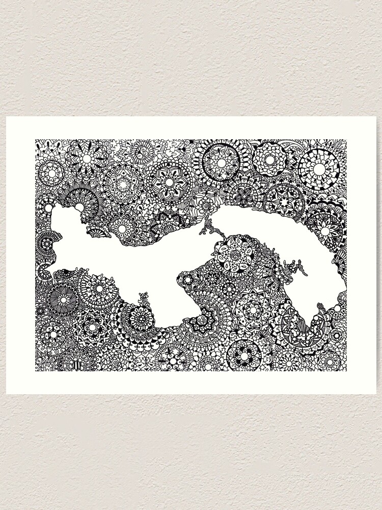 "Panama Mandala Map " Art Print for Sale by DesignPMG | Redbubble