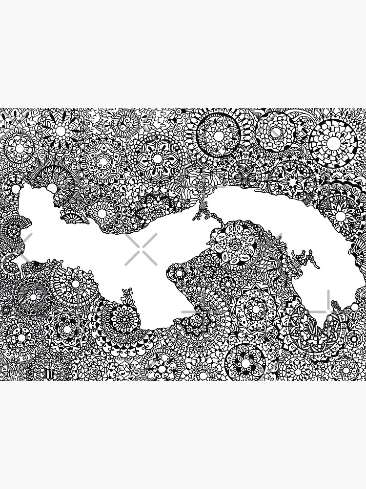 "Panama Mandala Map " Art Print for Sale by DesignPMG | Redbubble