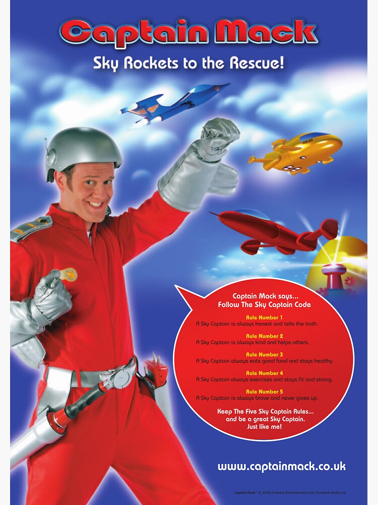 "Sky Captain Code Poster - Captain Mack" Sticker for Sale by CaptainMackShop | Redbubble