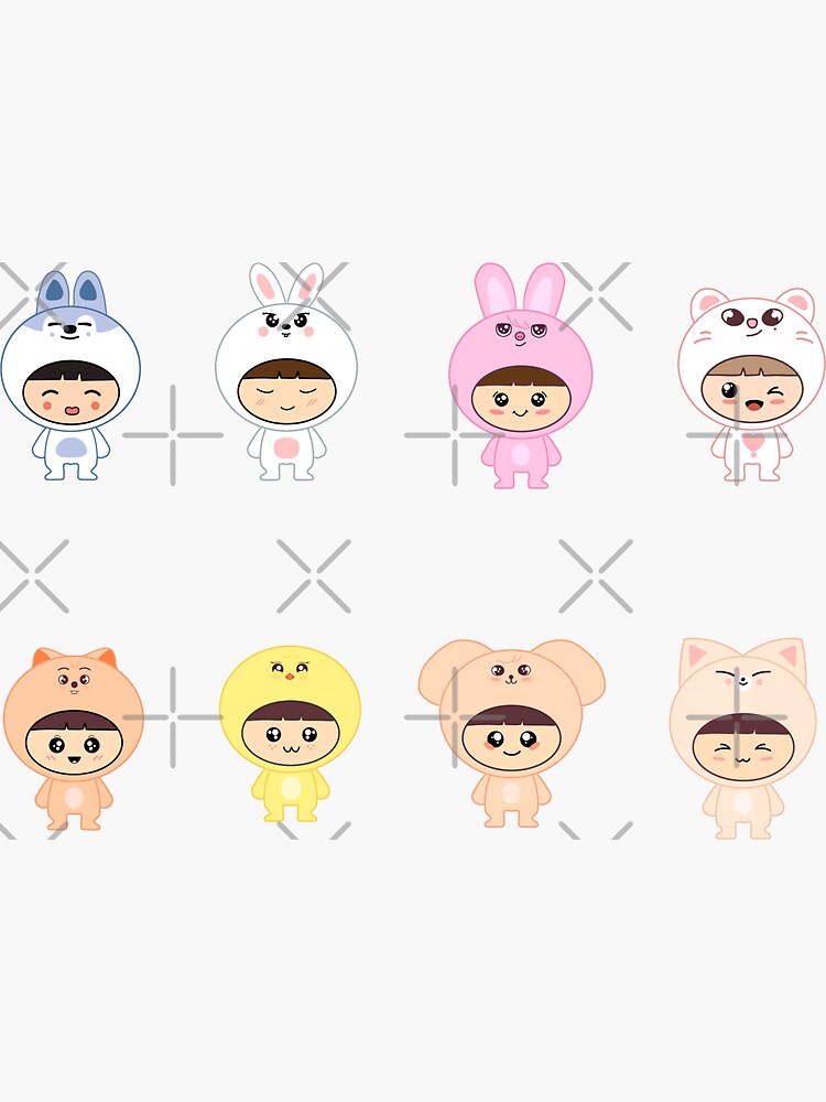 "SKZOO fan art - Stray kids fan art " Sticker for Sale by myskzhaven ...