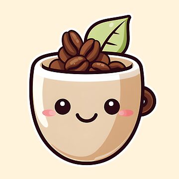 "Coffee Cuddles: Kawaii "Coffee Bean and Mug"" Poster for Sale by ...